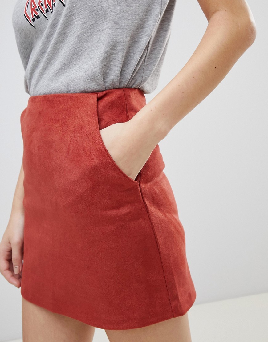 Czerwona Spódnica mini krótka basic L 40 - OVERLOOK : OVERLOOK